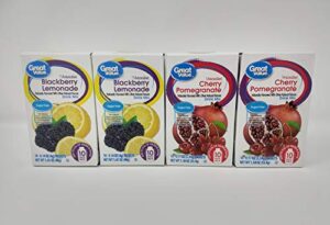 2 blackberry lemonade drink 10 stick pack mix 2 cherry pomegranate drink mix 10 stick pack bundle