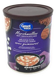 great value – marshmallow hot chocolate mix – 500g/17.6 oz., {imported from canada}