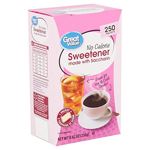 Sweetener with Saccharin Packets, No Calorie, 8.82 oz, 250 Count (1)