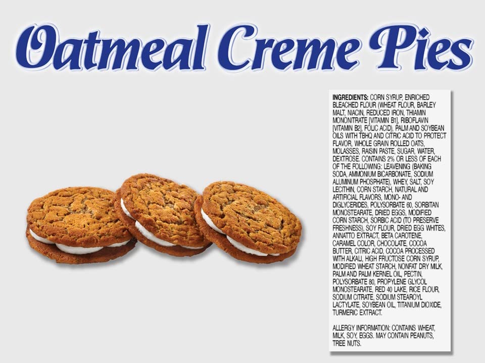 Little Debbie Oatmeal Creme Pies, 12 Individually Wrapped creme pies, 16.2 Ounces, Pack of One (1)