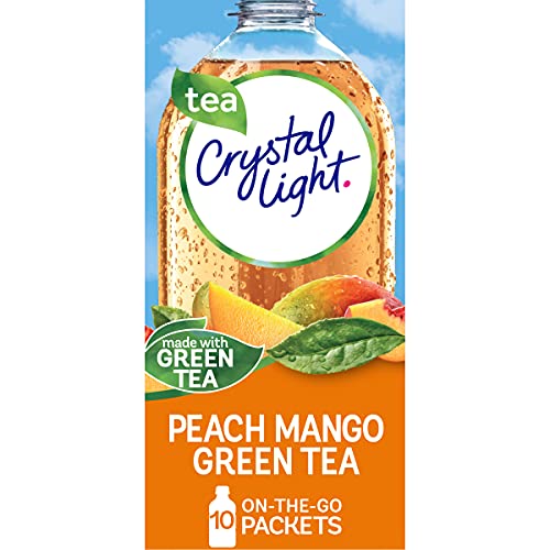 Crystal Light Sugar-Free Peach Mango Green Tea On-The-Go Powdered Drink Mix 10 Count