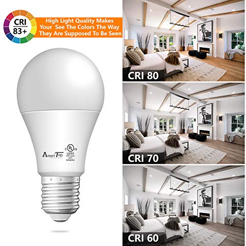 AmeriTop A19 LED Light Bulbs- 6 Pack, Efficient 14W(100W Equivalent) 1600 Lumens General Lighting Bulbs, UL Listed, Non-Dimmable, E26 Standard Base (2700K Soft White)