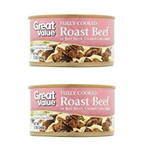 Great Value Roast Beef in Beef Broth, 12 oz (Pack of 2)