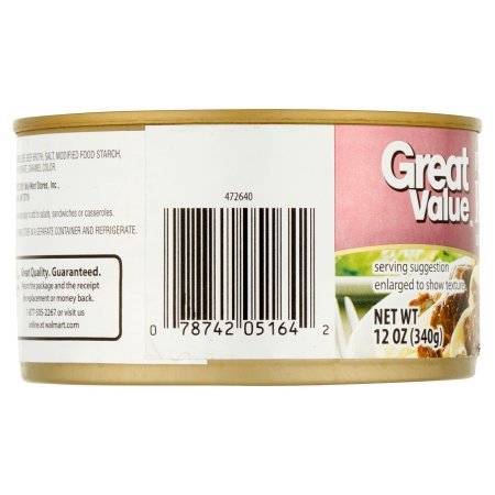 Great Value Roast Beef in Beef Broth, 12 oz (Pack of 2)