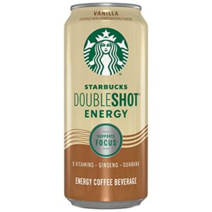 Starbucks Doubleshot Energy Espresso Coffee, Vanilla, 15 oz Cans (12 Pack) (Packaging May Vary)