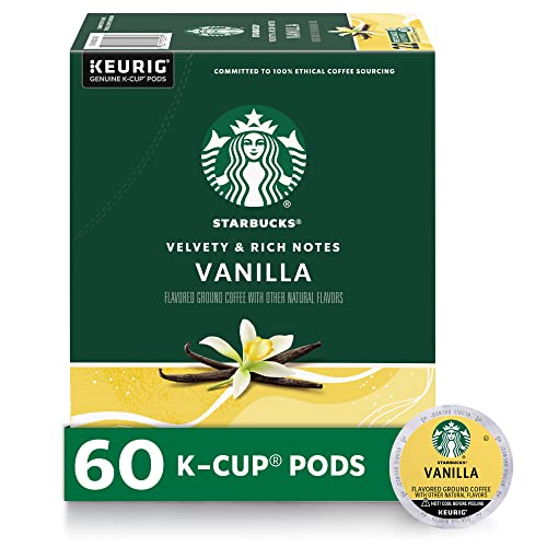 Starbucks Flavored K-Cup Coffee Pods — Vanilla for Keurig Brewers — 6 boxes (60 pods total)