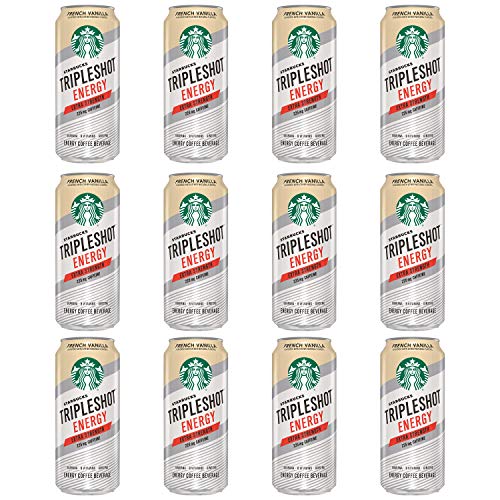 Starbucks Tripleshot Energy Extra Strength Espresso Coffee Beverage, French Vanilla, 225mg Caffeine, 15 oz cans (12 Pack)