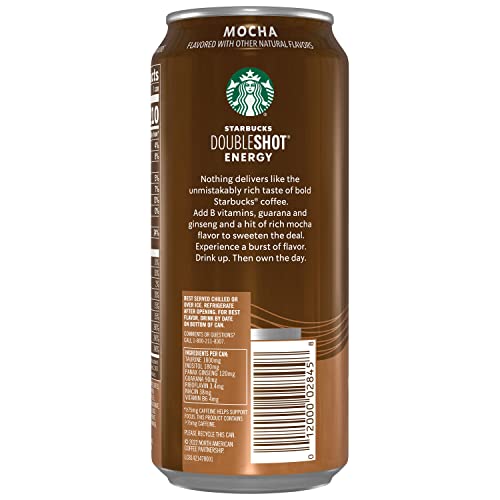 Starbucks Doubleshot Energy Espresso Coffee, Mocha, 15 oz Cans (12 Pack) (Packaging May Vary)