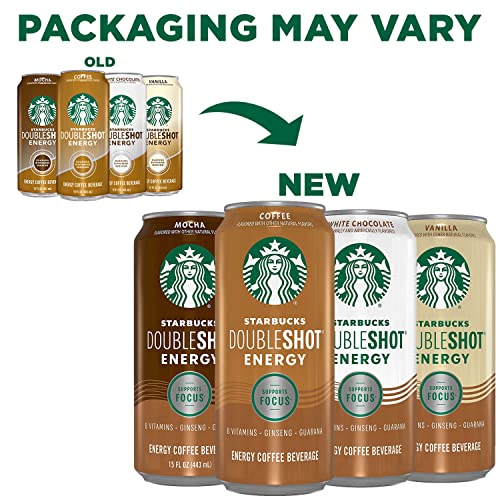 Starbucks Doubleshot Energy Espresso Coffee, Mocha, 15 oz Cans (12 Pack) (Packaging May Vary)