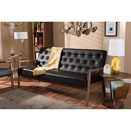 Baxton Studio BBT8013-Brown Sofas, Brown