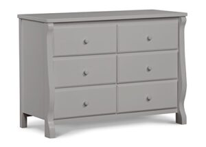 delta children universal 6 drawer dresser, greenguard gold certified, grey