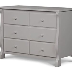 Delta Children Universal 6 Drawer Dresser, Greenguard Gold Certified, Grey