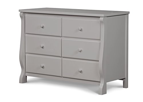 Delta Children Universal 6 Drawer Dresser, Greenguard Gold Certified, Grey