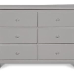 Delta Children Universal 6 Drawer Dresser, Greenguard Gold Certified, Grey