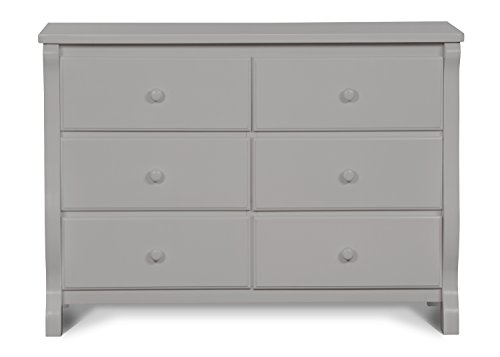 Delta Children Universal 6 Drawer Dresser, Greenguard Gold Certified, Grey