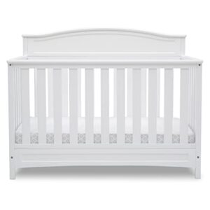 delta children emery 4-in-1 convertible baby crib – greenguard gold certified, white