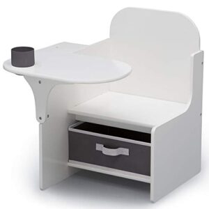 delta children mysize chair desk with storage bin – greenguard gold certified, bianca white