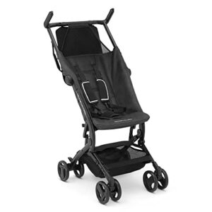 The Clutch Stroller by Delta Children - Lightweight Compact Folding Stroller - Fits Airplane Overhead Storage - Black