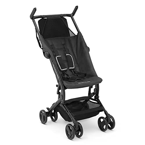 The Clutch Stroller by Delta Children - Lightweight Compact Folding Stroller - Fits Airplane Overhead Storage - Black