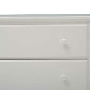 Delta Children Lancaster 3 Drawer Dresser with Changing Top, Greenguard Gold Certified, Bianca White