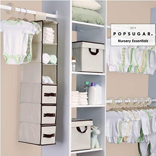 Delta Children Nursery Storage 48 Piece Set - Easy Storage/Organization Solution - Keeps Bedroom, Nursery & Closet Clean, Beige