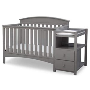 delta children abby convertible crib and changer, grey