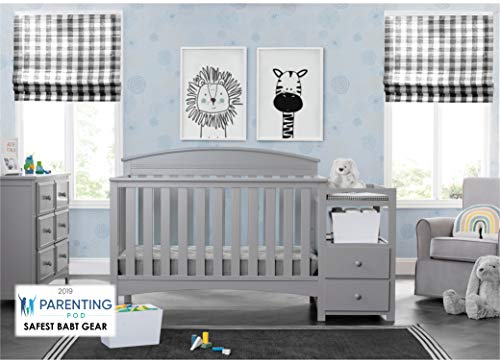 Delta Children Abby Convertible Crib and Changer, Grey