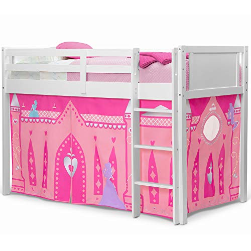 Delta Children Loft Bed Tent Curtain Set for Low Twin, Disney Princess