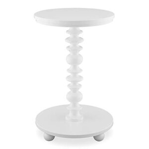 delta children palmer end/side table, greenguard gold certified, bianca white