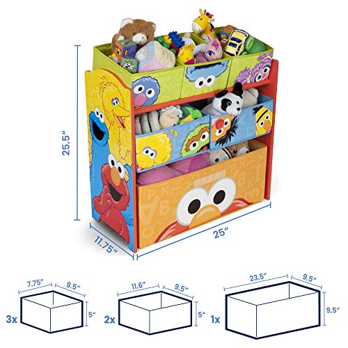 Sesame Street 6 Bin Design and Store Toy Organizer by Delta Children