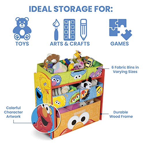 Sesame Street 6 Bin Design and Store Toy Organizer by Delta Children