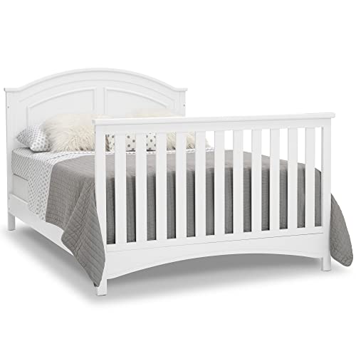 Delta Children Perry 6-in-1 Convertible Crib - Greenguard Gold Certified, Bianca White