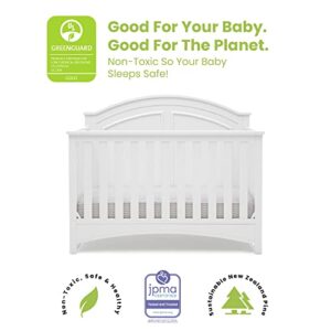 Delta Children Perry 6-in-1 Convertible Crib - Greenguard Gold Certified, Bianca White