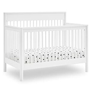 Delta Children Remy Crib 7-Piece Baby Nursery Furniture Set–Includes: Convertible Crib, Glider, Dresser, Changing Top, Crib Mattress, Sheets, & Changing Pad, Bianca White