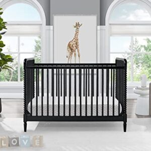 Delta Children Saint 4-in-1 Convertible Crib, Includes Conversion Rails, Greenguard Gold Certified, Black