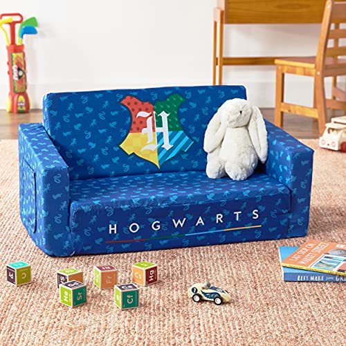 Delta Children Cozee Flip-Out Sofa-2-in-1 Convertible Sofa to Lounger for Kids, Harry Potter