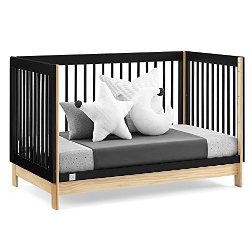 babyGap by Delta Children Tate 4-in-1 Convertible Crib - Greenguard Gold Certified, Ebony/Natural