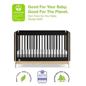 babyGap by Delta Children Tate 4-in-1 Convertible Crib - Greenguard Gold Certified, Ebony/Natural