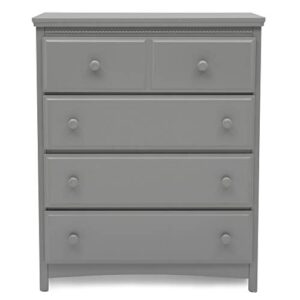 delta children emerson 4 drawer chest, greenguard gold certified, grey