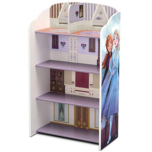 Delta Children Wooden Playhouse 4-Shelf Bookcase for Kids, Frozen II