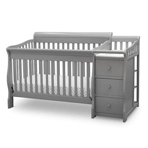 delta children princeton junction convertible crib n changer, grey