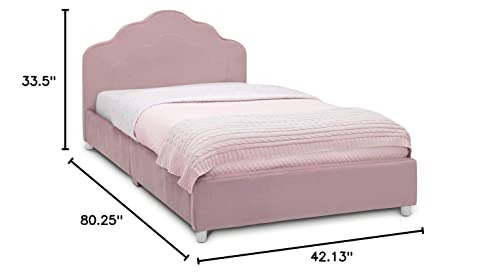 Delta Children Upholstered Twin Bed, Rose Pink