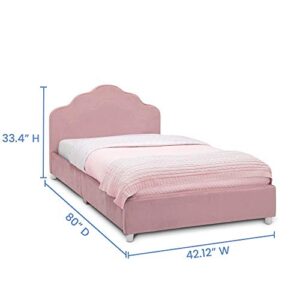 Delta Children Upholstered Twin Bed, Rose Pink