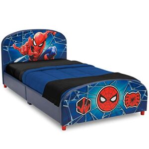 delta children upholstered twin bed, marvel spider-man-