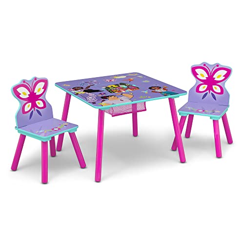 Disney Encanto Kids Table and Chair Set with Storage (2 Chairs Included) by Delta Children - Ideal for Arts & Crafts, Snack Time, Homeschooling, Homework & More - Greenguard Gold Certified, Purple