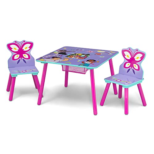 Disney Encanto Kids Table and Chair Set with Storage (2 Chairs Included) by Delta Children - Ideal for Arts & Crafts, Snack Time, Homeschooling, Homework & More - Greenguard Gold Certified, Purple