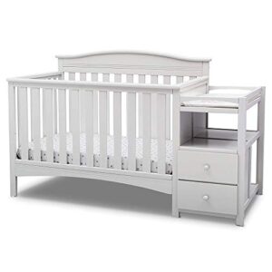 delta children birkley convertible crib n changer, bianca white