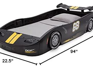 Delta Children Turbo Race Car Twin Bed, Black