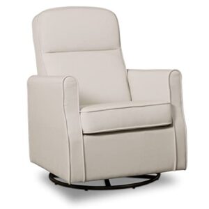 delta children blair slim nursery glider swivel rocker chair, cream