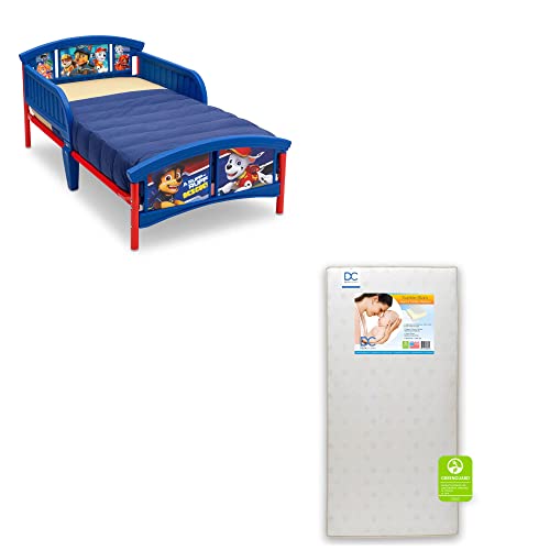 Delta Children Plastic Toddler Bed, Nick Jr. PAW Patrol with Twinkle Stars Crib & Toddler Mattress